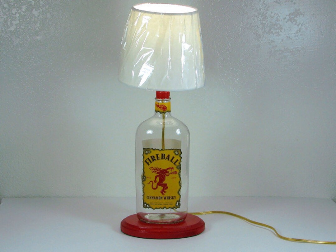 Fireball Whiskey Bottle Lamp / Unique Lighting / Liquor Bottle Lamp ...