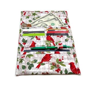 Cardinal Christmas Wallet Quilted Women's Wallet Trifold Fabric Wallet ...
