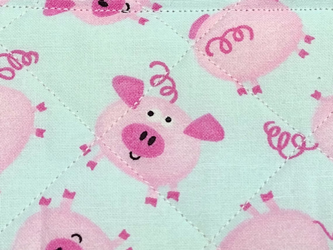 Happy Pigs Quilted Fabric Wallet: Trifold Women's Lightweight Wallet - Etsy