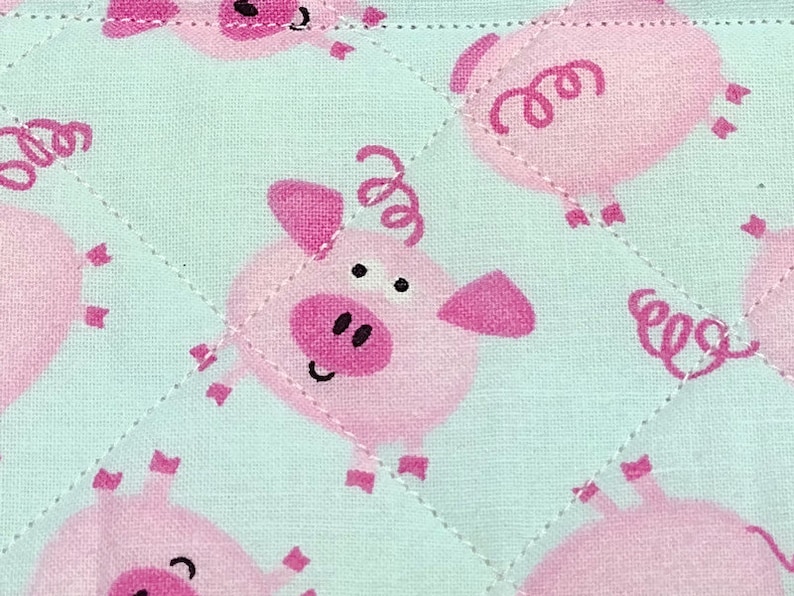 Happy Pigs Quilted Fabric Wallet: Trifold Women's Lightweight Wallet - Etsy