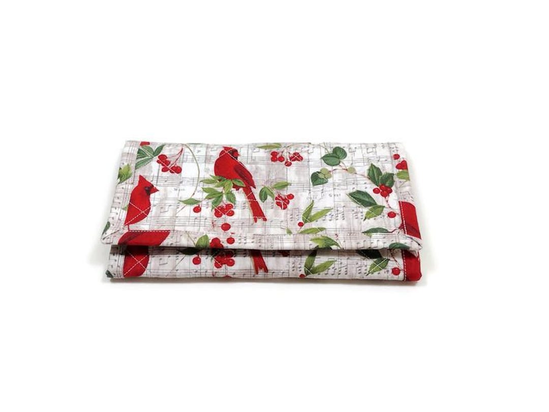 Cardinal Christmas Wallet Quilted Women's Wallet Trifold Fabric Wallet ...