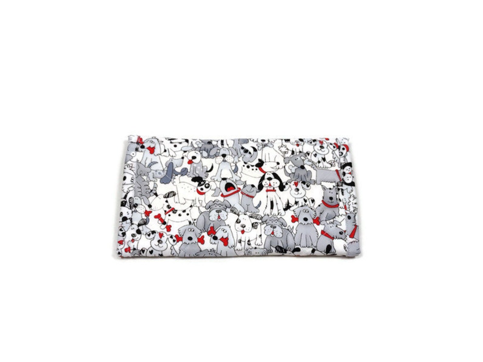 Quilted Dog Fabric Wallet: Handmade Trifold With Zipper Pocket - Etsy