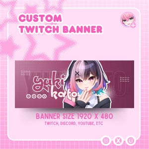 Custom Twitch Banner | Streaming Banner | Twitch Banner | Anime Banner ...