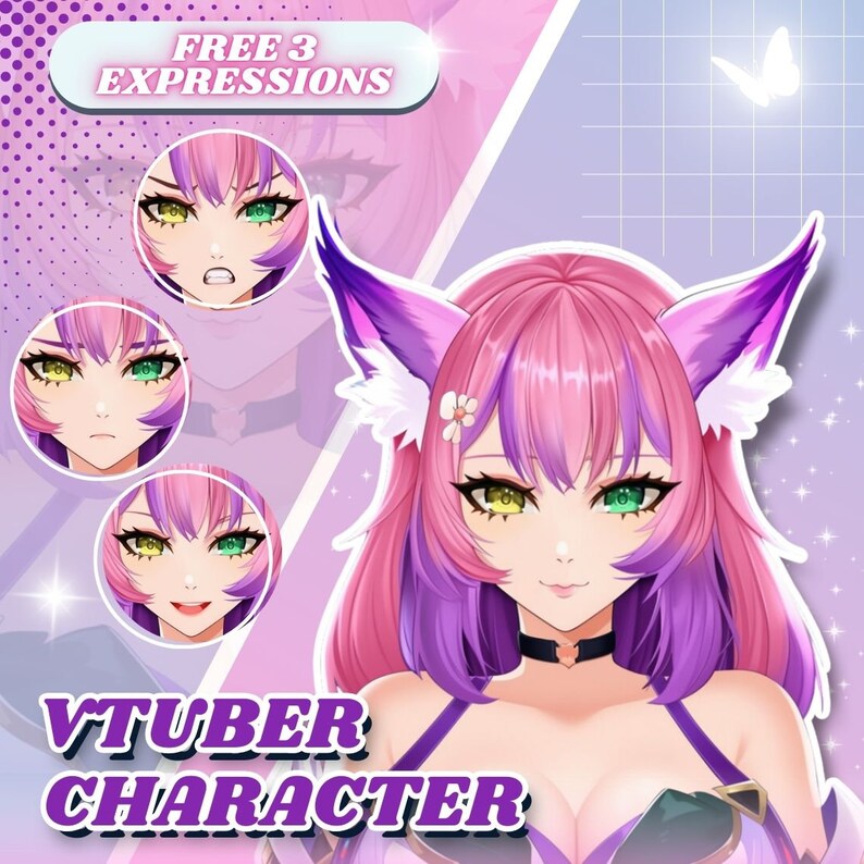 Live2d Custom Vtuber Custom Vtuber Model Vtuber Commission Vtuber Design Vtuber Live2d Model ...