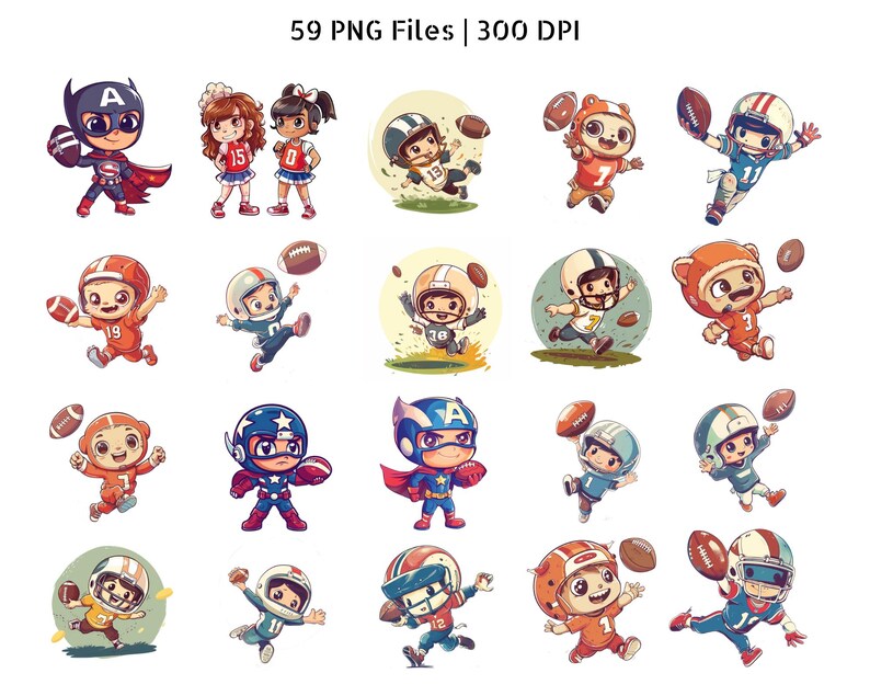 Clipart, Clip Art, Football, Autumn, Cute, Costume, NFL, Super, Hero ...