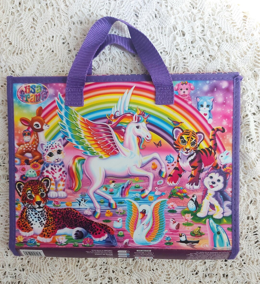 Lisa Frank Rainbow Tri Fold Portfolio Bendon 2016 Pegasus - Etsy