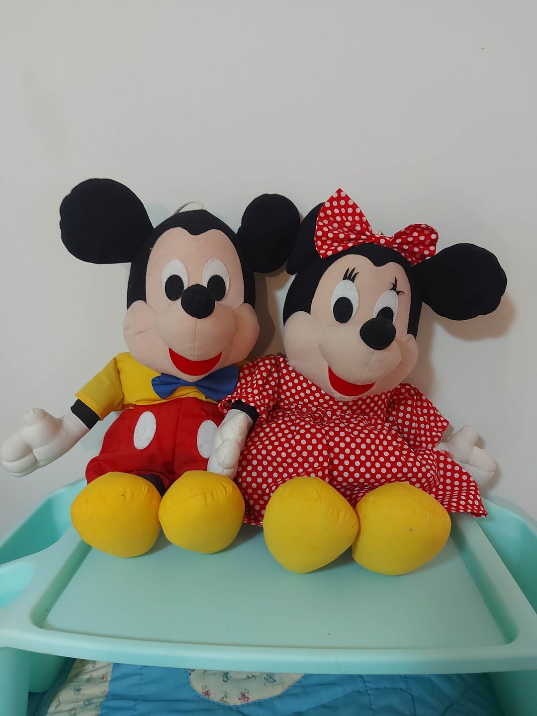 Vintage Disney Collectible Plush Mickey Mouse Minnie Mouse Pajama Zip ...