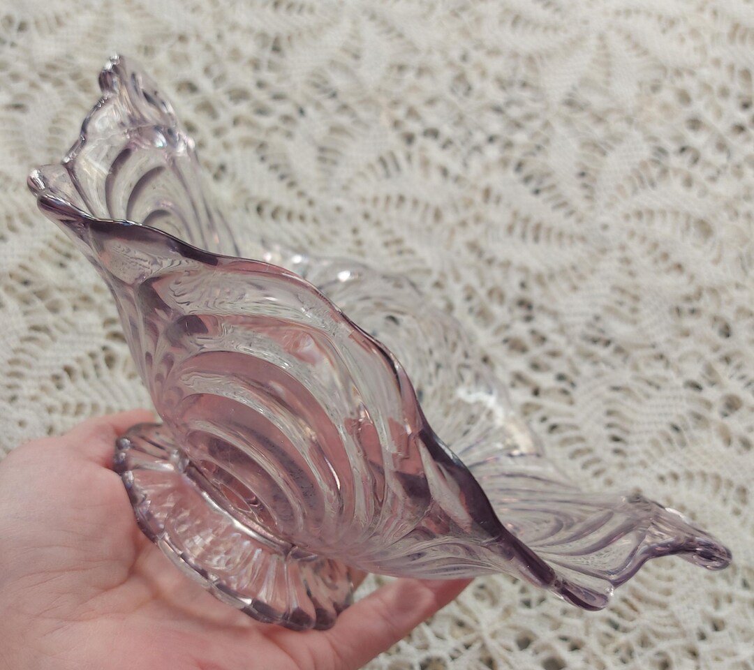Vintage Cambridge Lavender Purple Glass Caprice Bon Bon Basket Bowl - Etsy