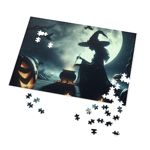 Halloween Witch Using the Magic Jigsaw Puzzle 30, 110, 252, 500,1000 ...
