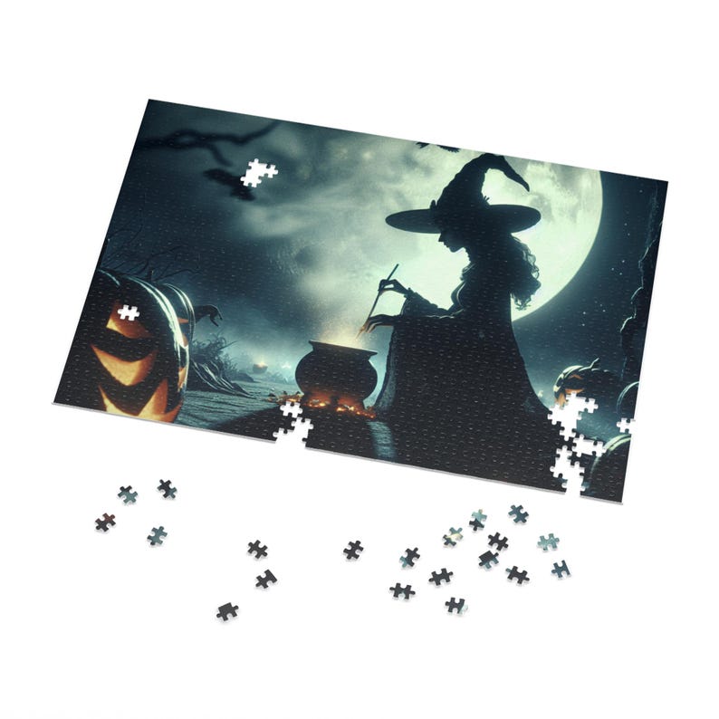 Halloween Witch Using the Magic Jigsaw Puzzle 30, 110, 252, 500,1000 ...