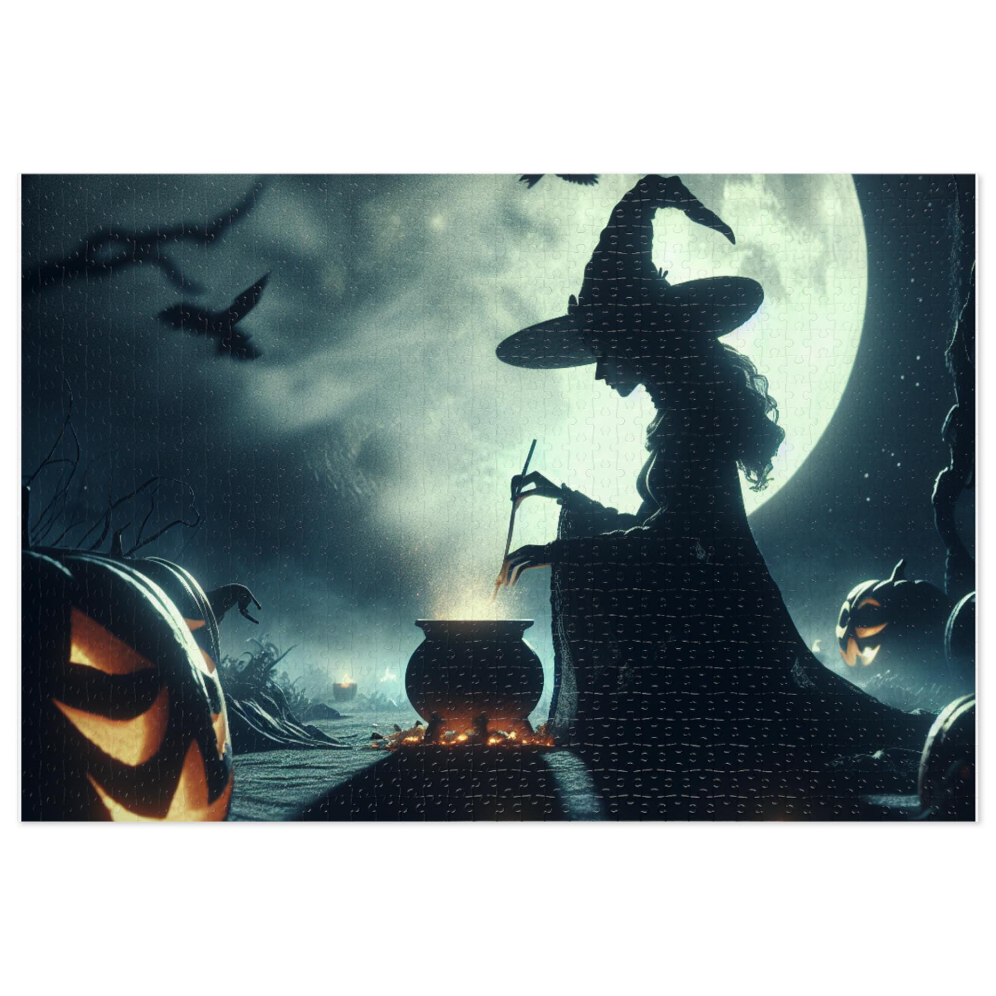 Halloween Witch Using the Magic Jigsaw Puzzle 30, 110, 252, 500,1000 ...