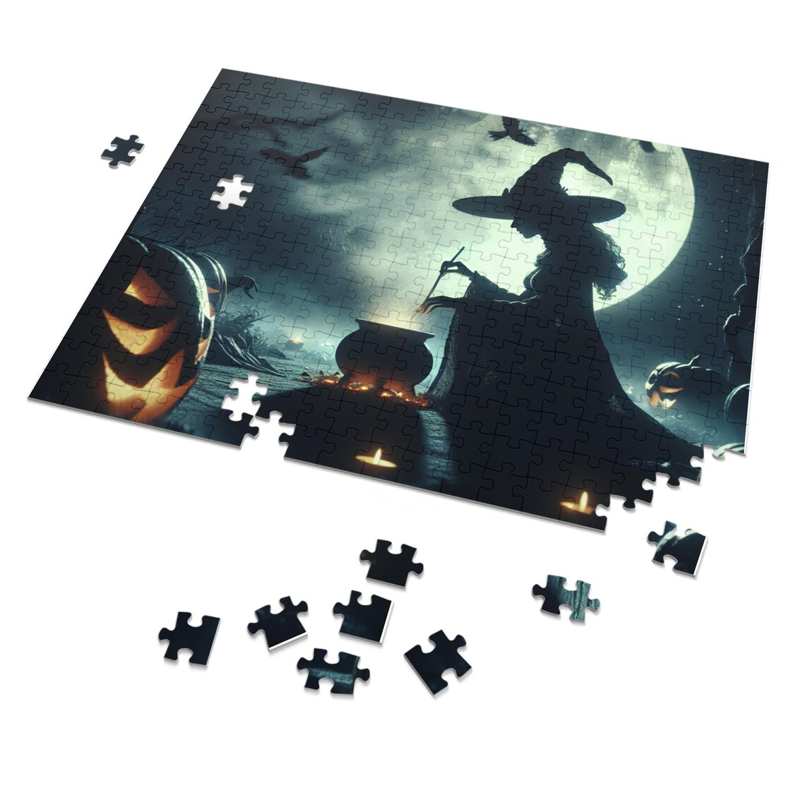 Halloween Witch Using the Magic Jigsaw Puzzle 30, 110, 252, 500,1000 ...