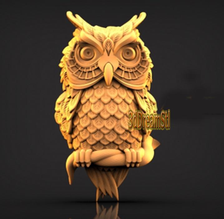 Owl STL Model, CNC Router Engraver, Artcam, Aspire, Cnc Files, Wood ...