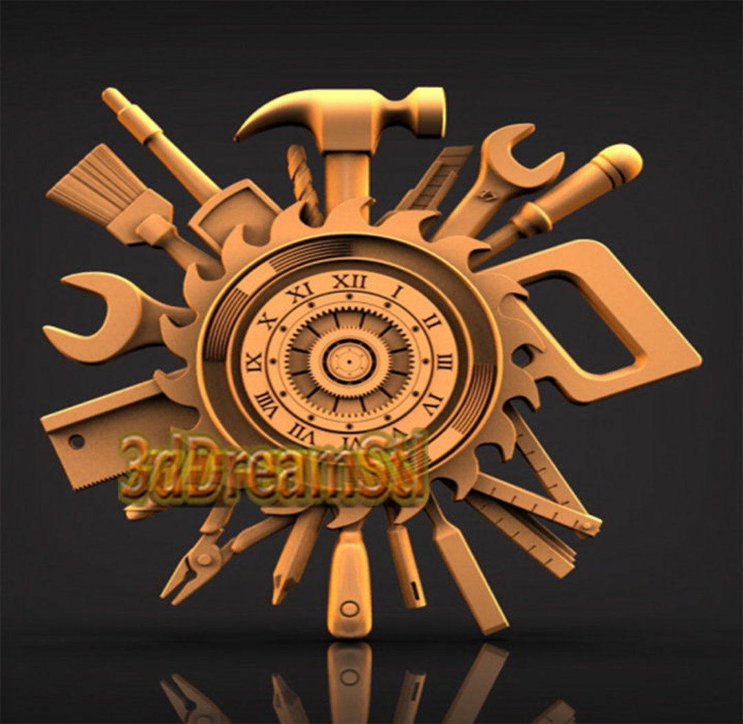 Tool Clock STL Model, CNC Router Engraver Files - Etsy