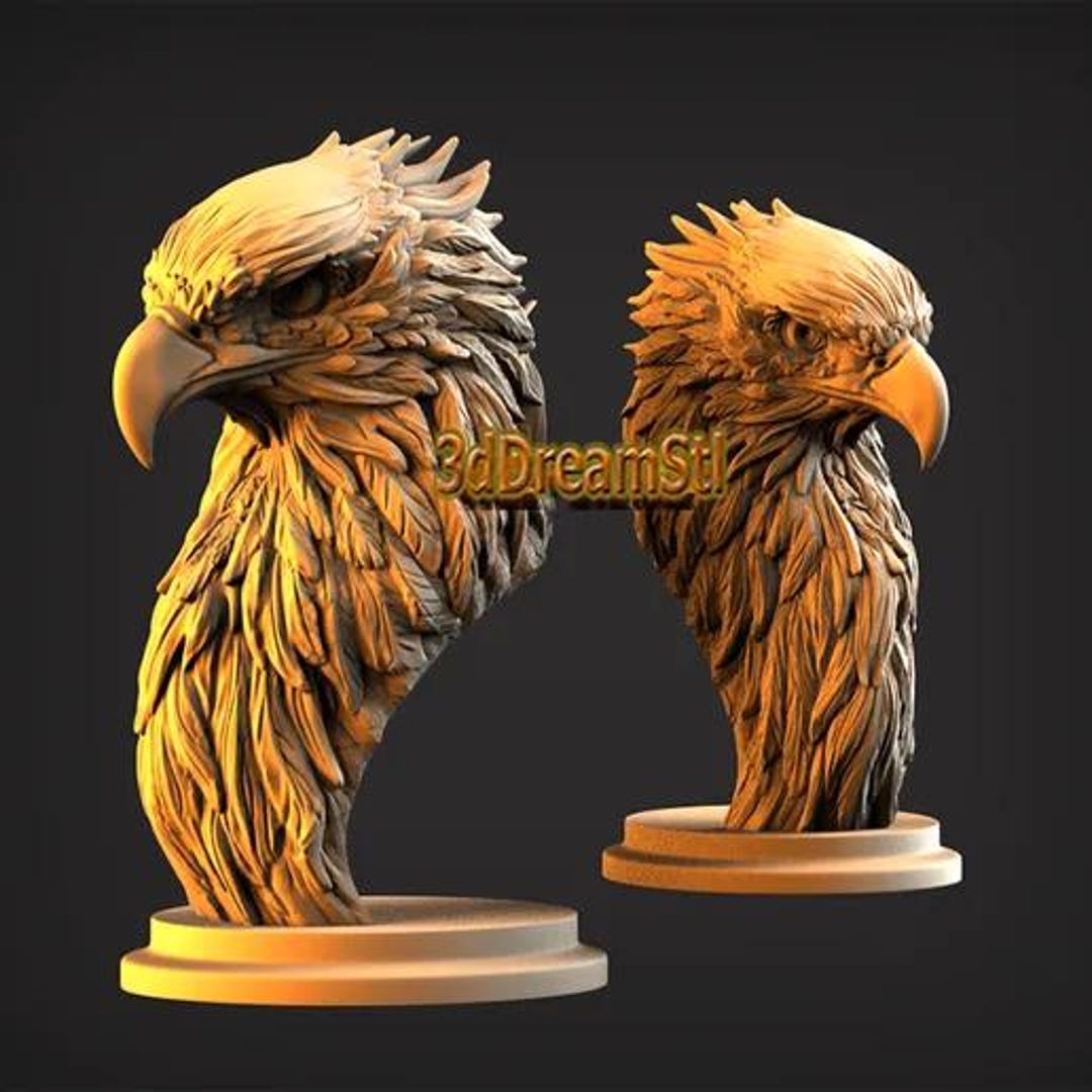 Eagle STL Model, CNC Router Engraver, Artcam, Aspire, Cnc Files, Wood ...