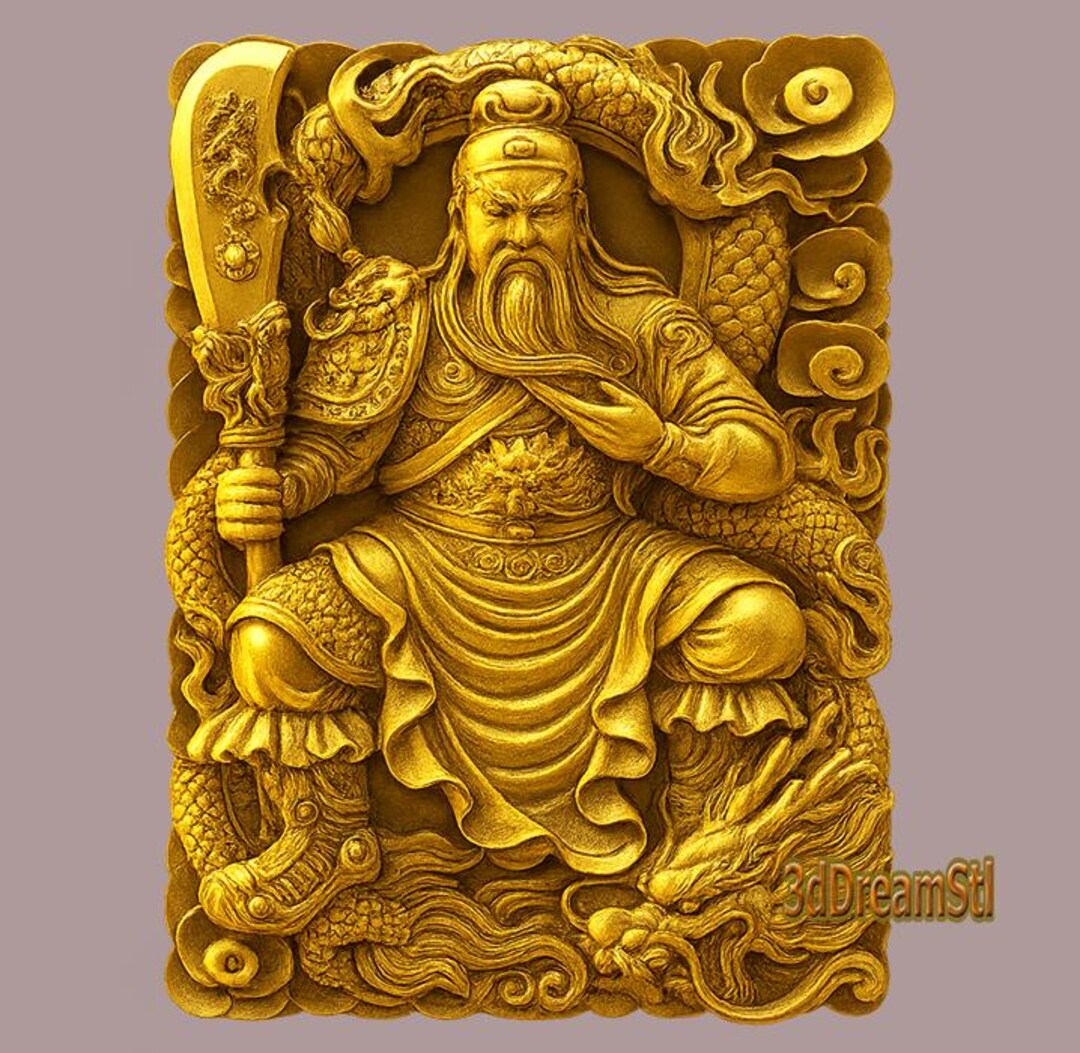Ancient Chinese Warrior STL Model, CNC Router Engraver, Artcam, Aspire ...