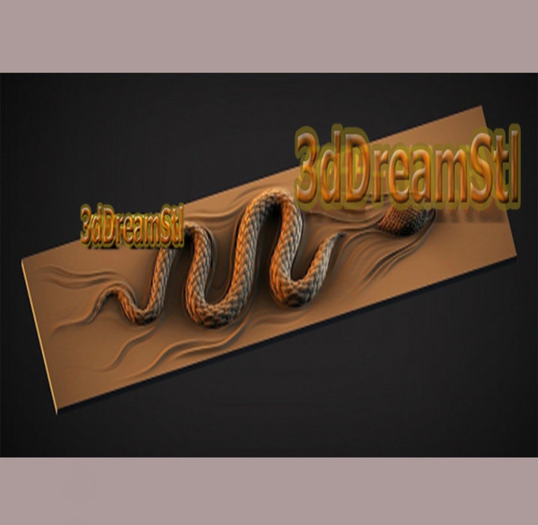 Snake STL Model, CNC Router Engraver, Artcam, Aspire, Cnc Files, Wood ...