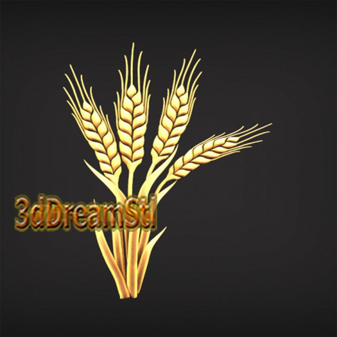 Wheat STL Model, CNC Router Engraver, Artcam, Aspire, Cnc Files, Wood ...