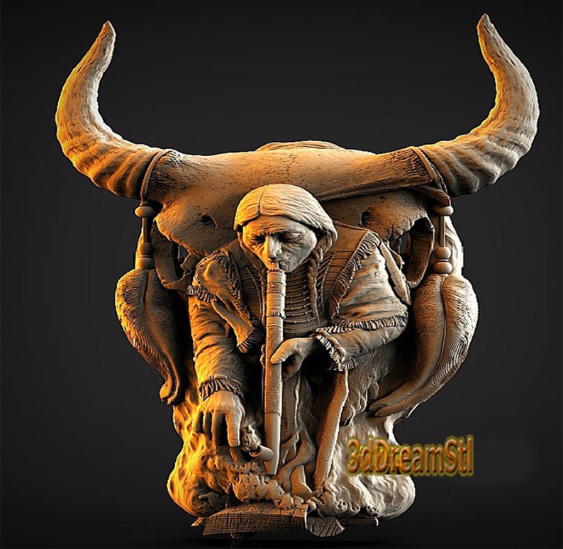 Indian Shaman STL Model, CNC Router Engraver, Artcam, Aspire, Cnc Files ...