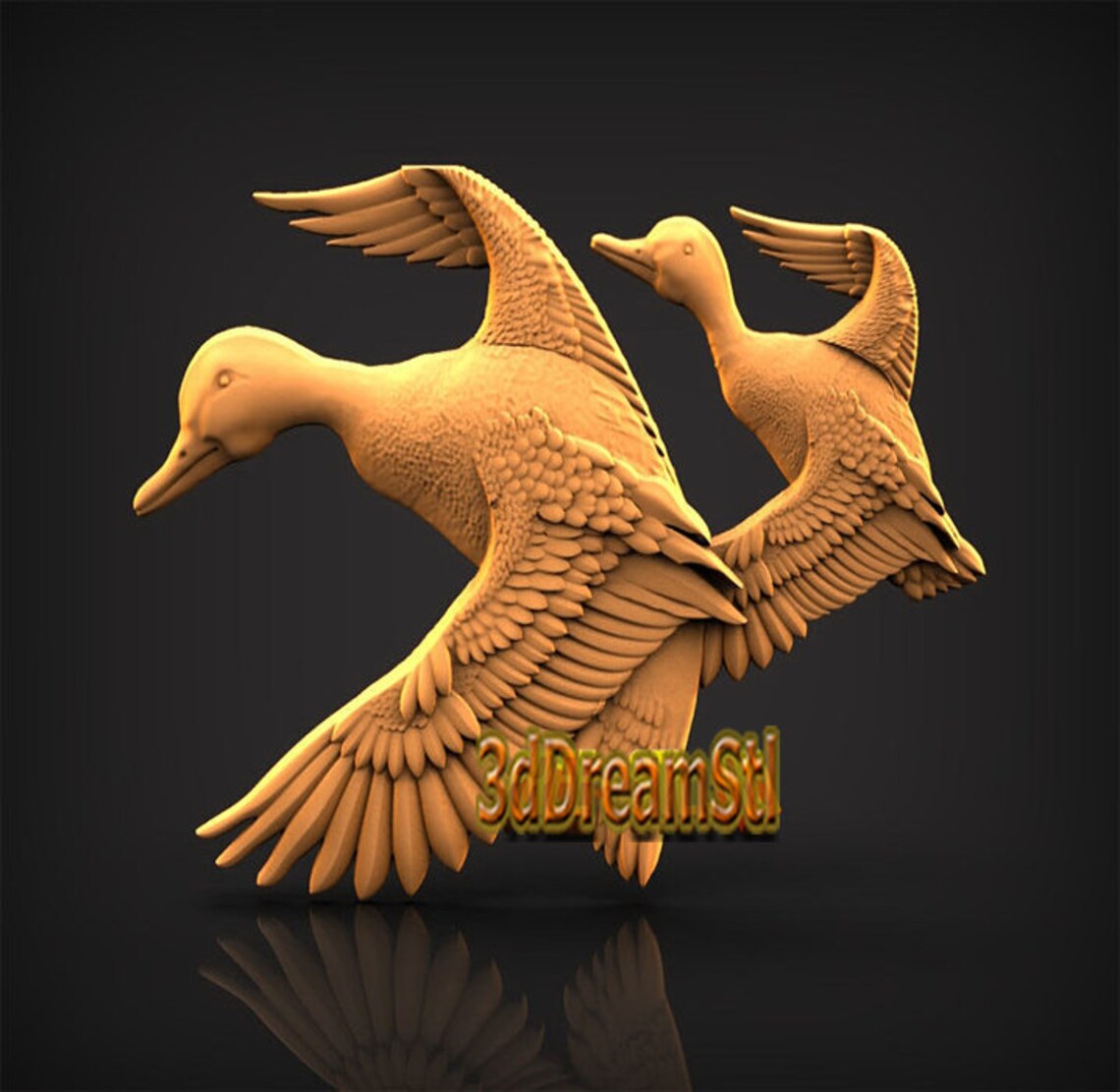 Ducks Flying STL Model, CNC Router Engraver, Artcam, Aspire, Cnc Files ...