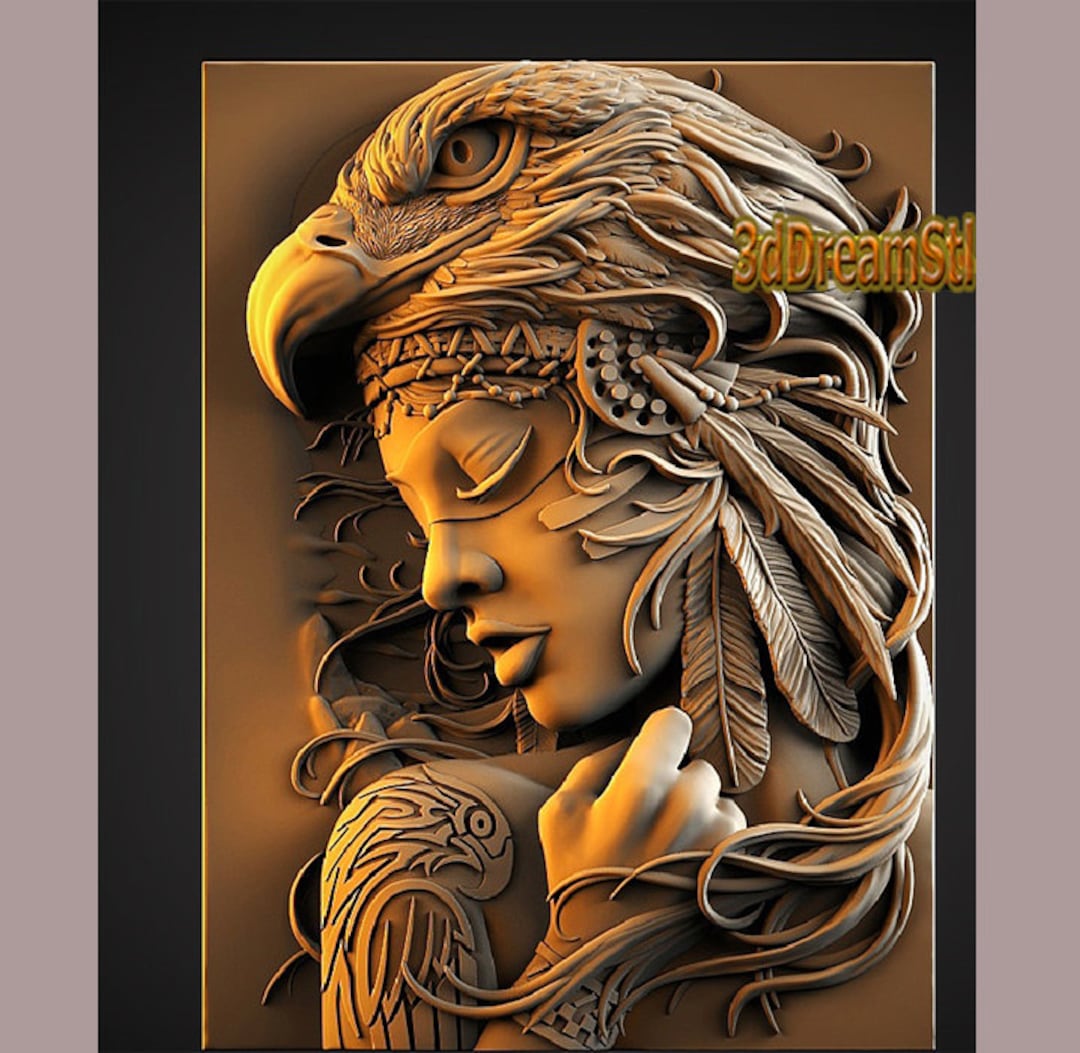 Indian Woman STL Model, CNC Router Engraver, Artcam, Aspire, Cnc Files ...