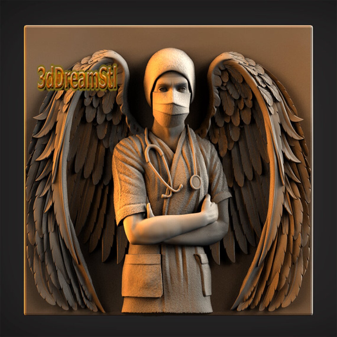 Angel Doctor STL Model, CNC Router Engraver, Artcam, Aspire, Cnc Files ...