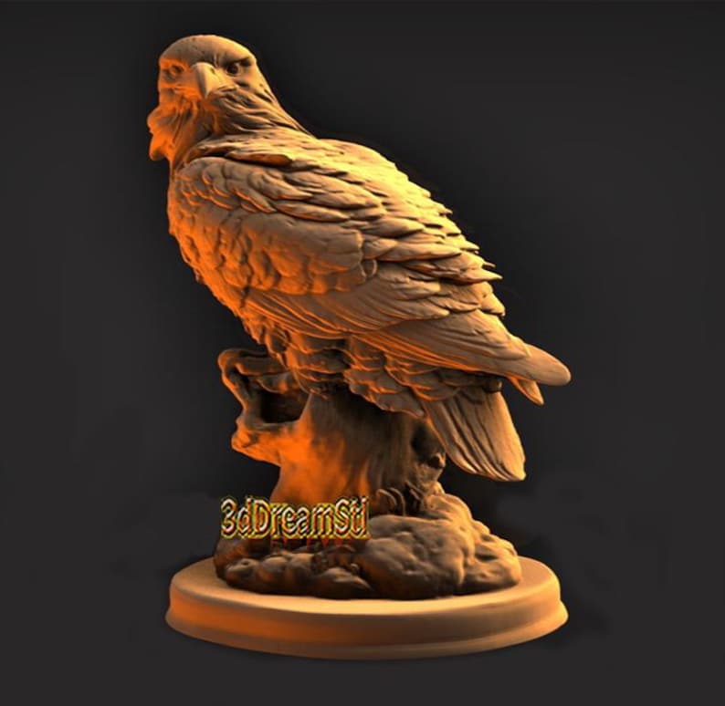 Eagle STL Model, CNC Router Engraver, Artcam, Aspire, Cnc Files, Wood ...