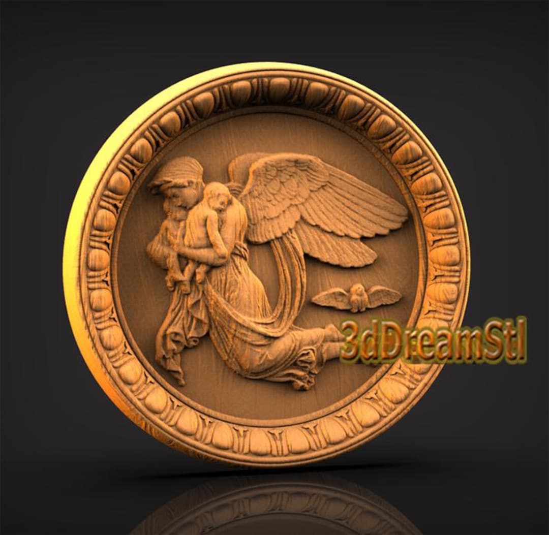 Angel STL Model, CNC Router Engraver, Artcam, Aspire, CNC Files, Wood ...