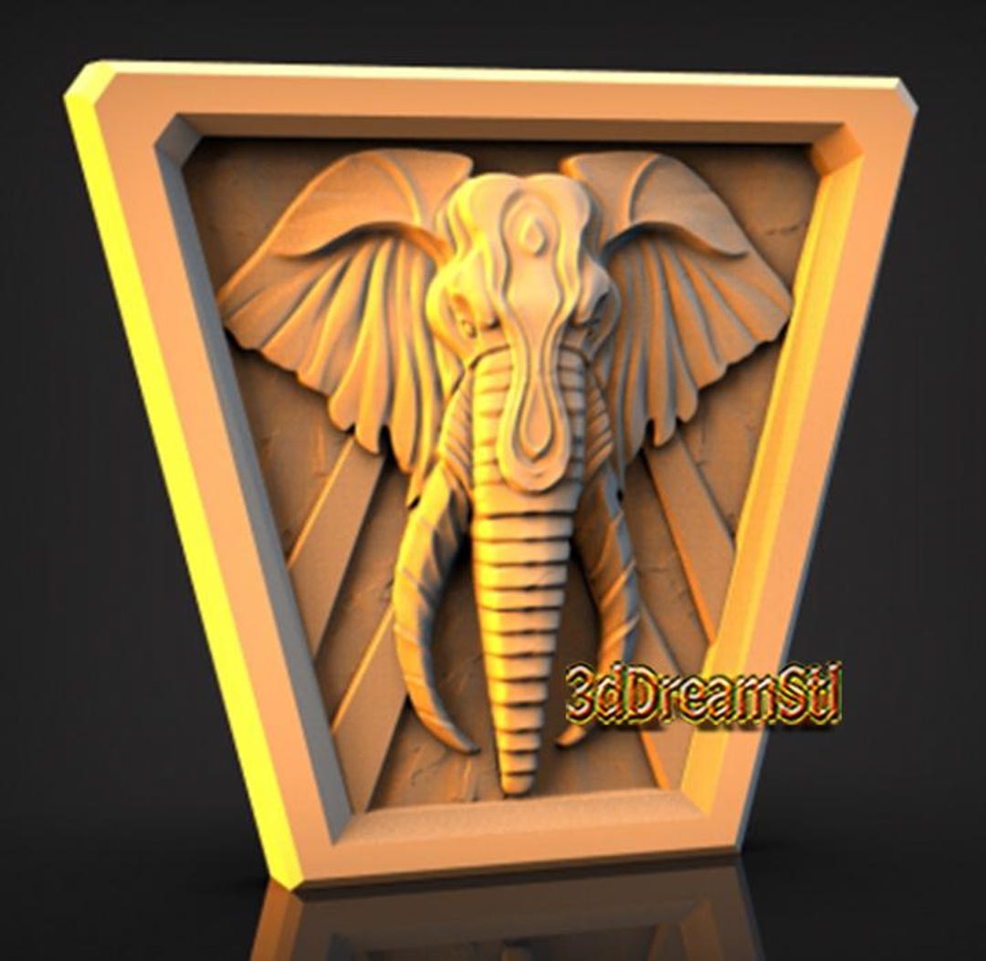 Elephant Wall STL Model, CNC Router Engraver, Artcam, Aspire, Cnc Files ...