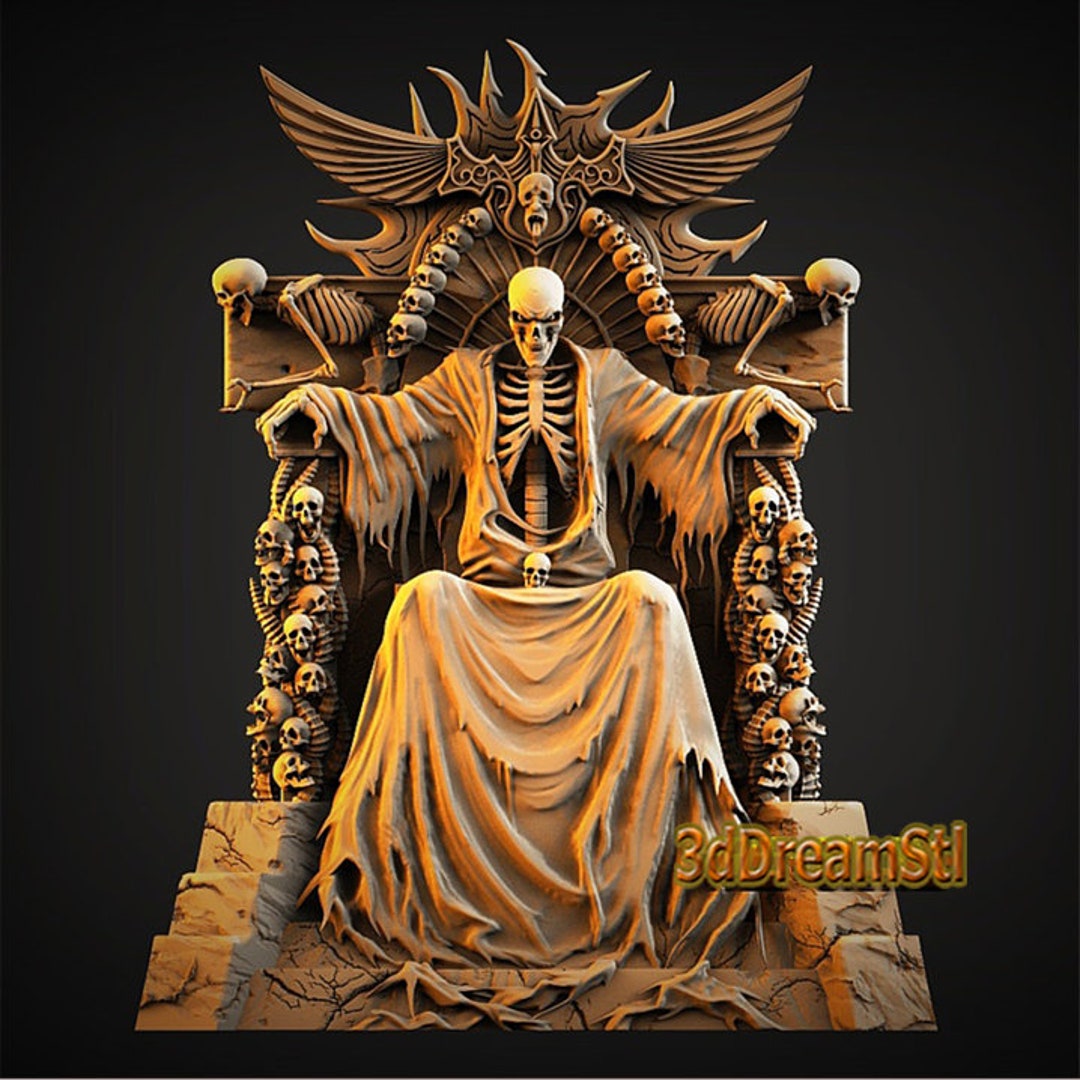 Death on the Throne STL Model, CNC Router Engraver, Artcam, Aspire, Cnc ...