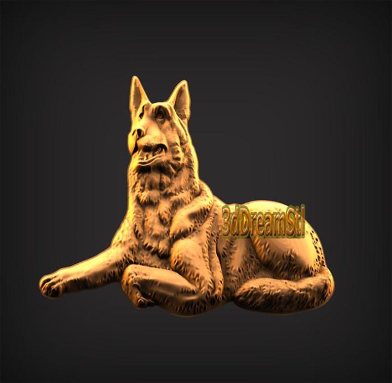 German Shepherd STL Model, CNC Router Engraver, Artcam, Aspire, Cnc ...
