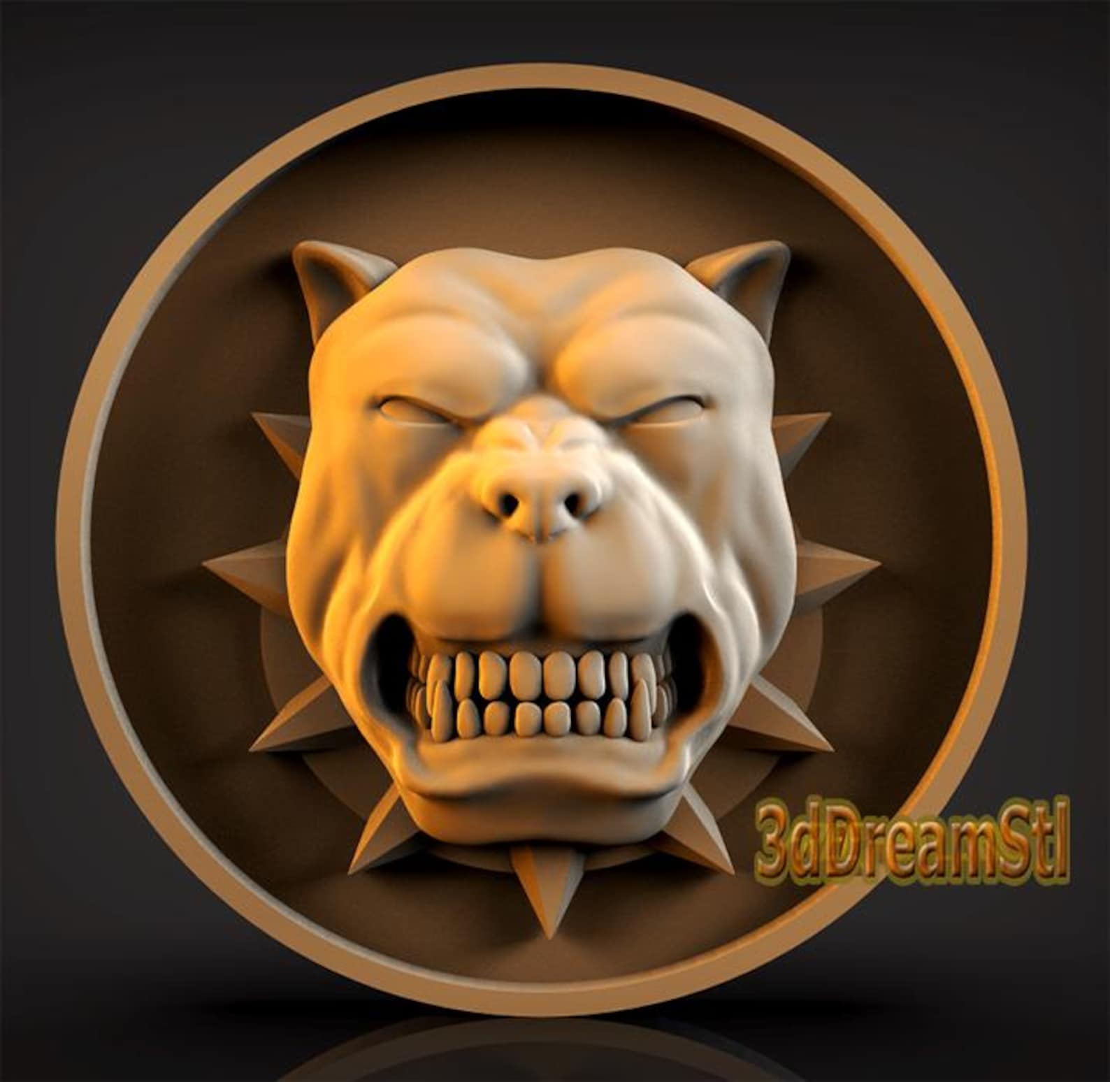 Bulldog STL Model, CNC Router Engraver, Artcam, Aspire, Cnc Files, Wood ...
