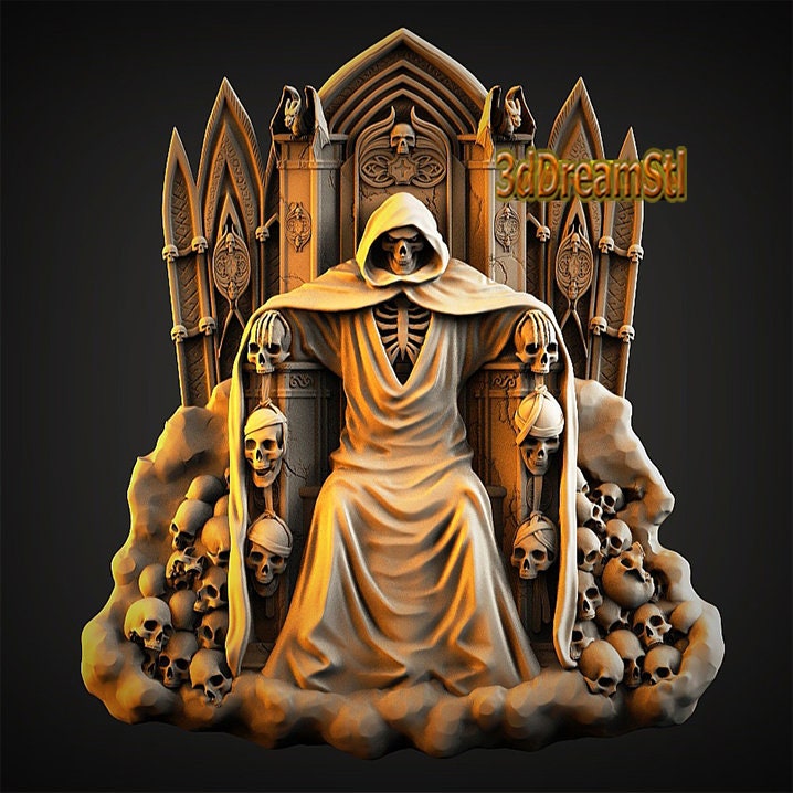 Death on the Throne STL Model, CNC Router Engraver, Artcam, Aspire, Cnc ...