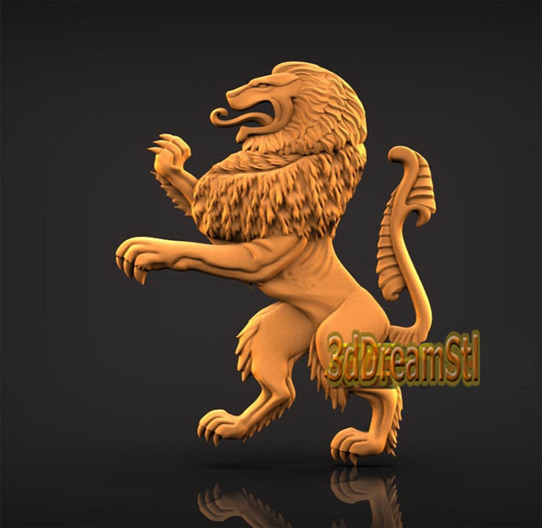 Lion STL Model, CNC Router Engraver, Artcam, Aspire, Cnc Files, Wood ...