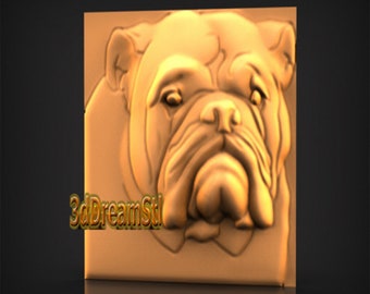 Bulldog STL Model, CNC Router Engraver, Artcam, Aspire, Cnc Files, Wood ...