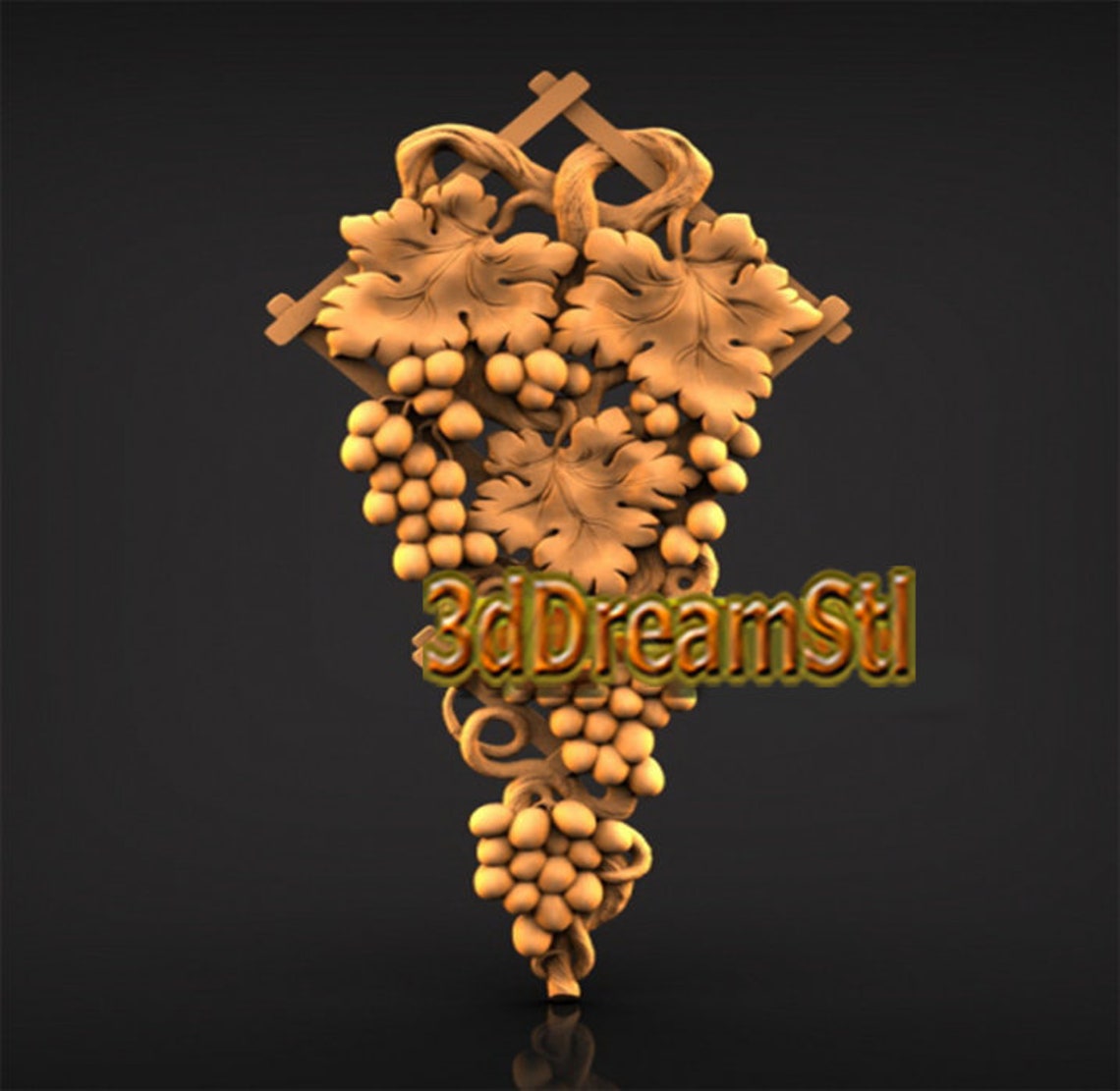 Grapes 4 STL Model, CNC Router Engraver, Artcam, Aspire, Cnc Files ...