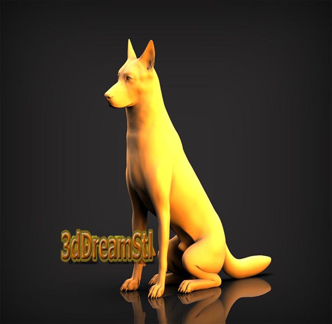 German Shepherd Dog STL Model, CNC Router Engraver, Artcam, Aspire, Cnc ...