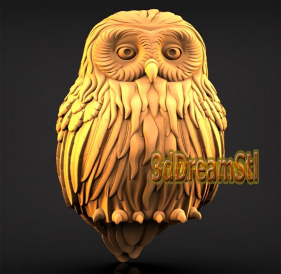 Owl STL Model, CNC Router Engraver, Artcam, Aspire, Cnc Files, Wood ...