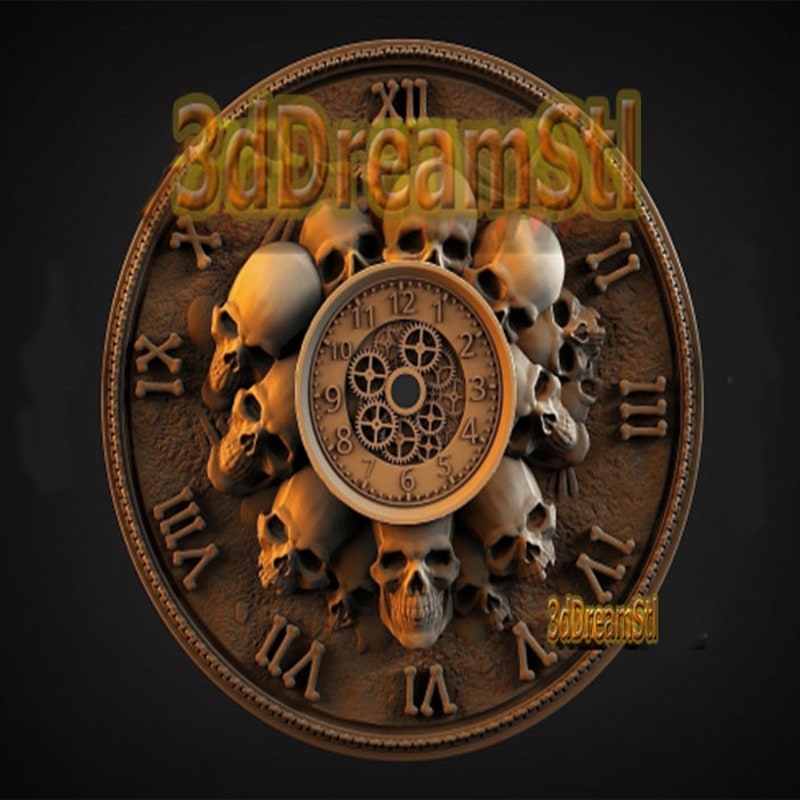 Skull Clock - Etsy