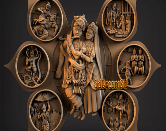 Buy Radha Krishna | Indian God | Radha Krishna Wall Decor | Laser ...