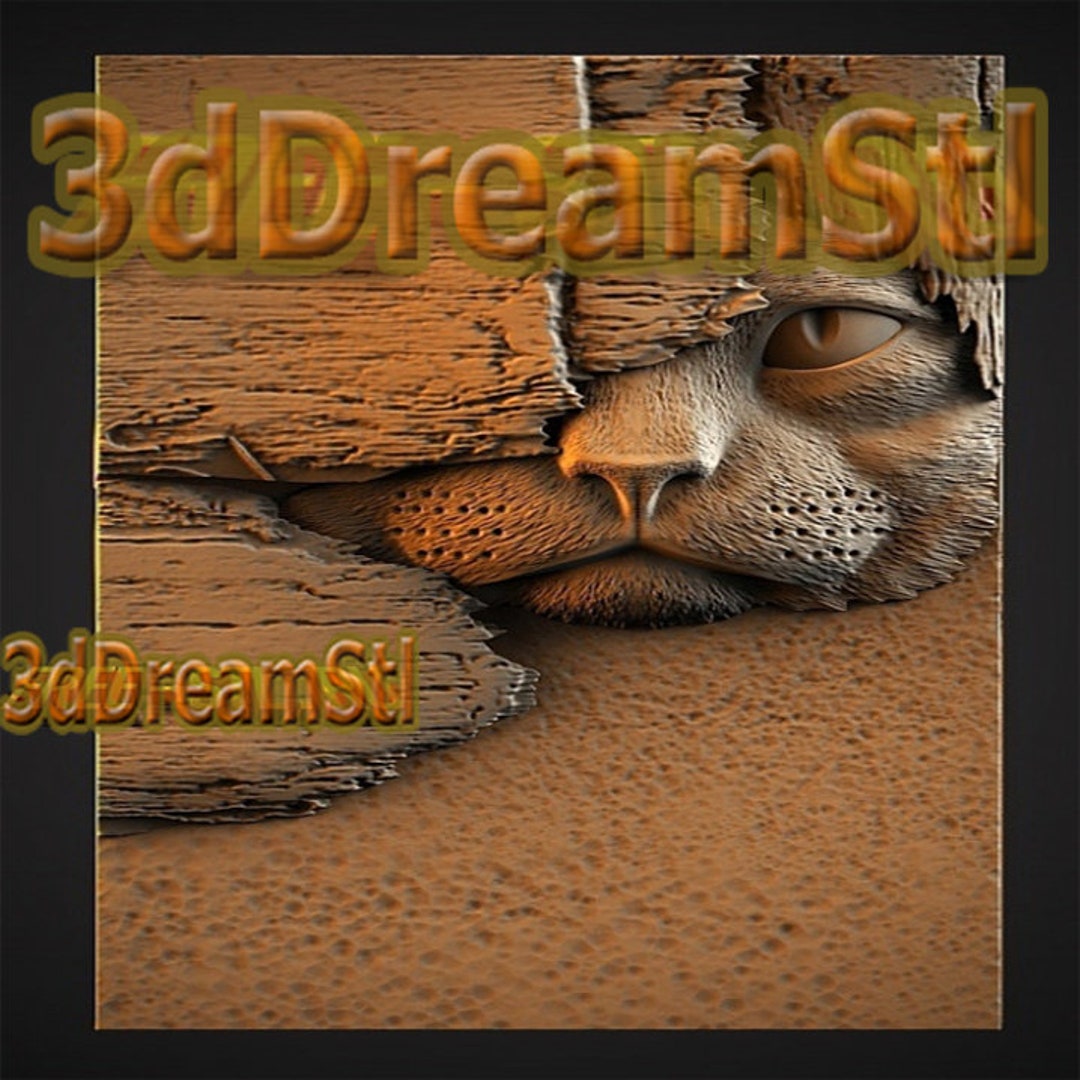 Cat STL Model, CNC Router Engraver, Artcam, Aspire, Cnc Files, Wood ...