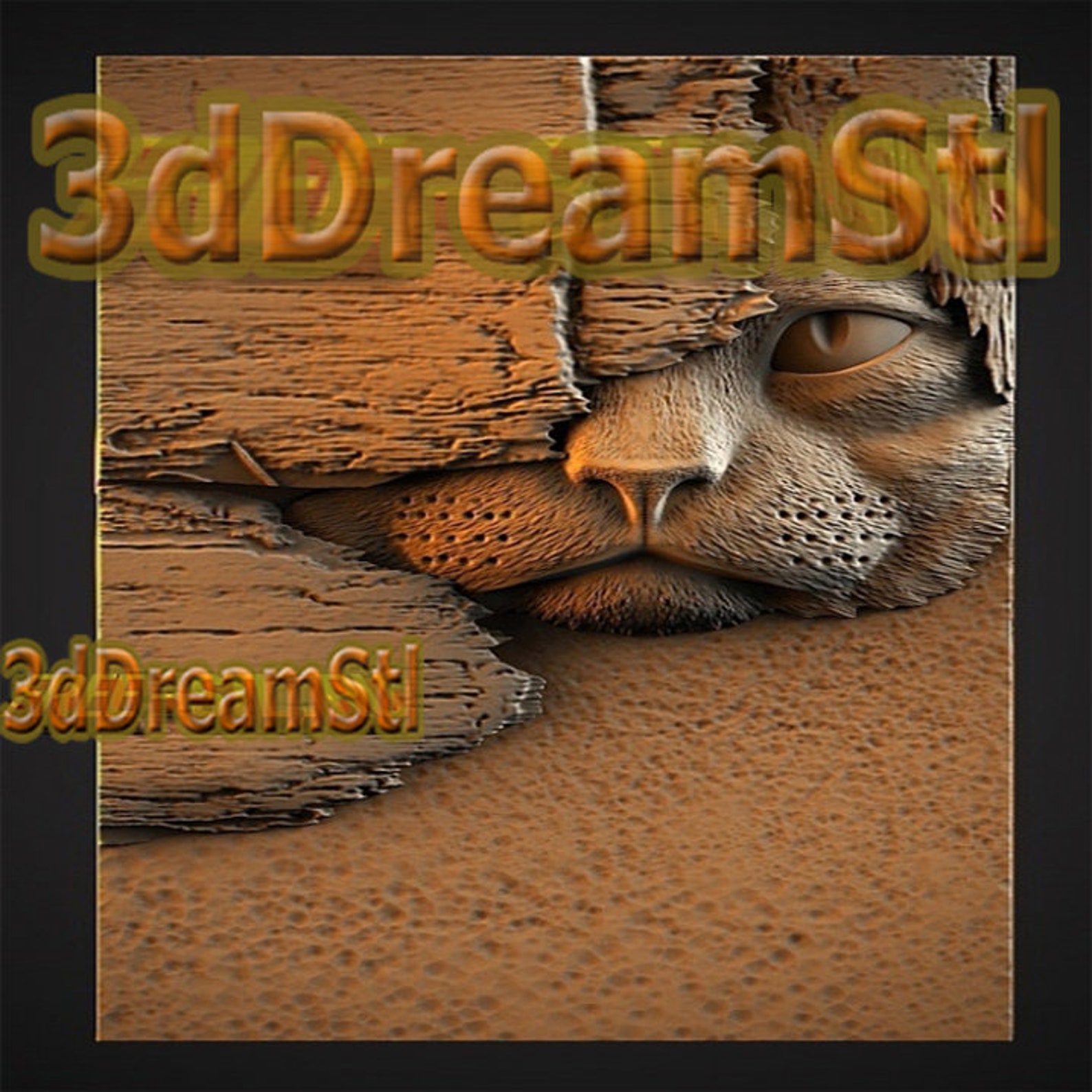 Cat STL Model, CNC Router Engraver, Artcam, Aspire, Cnc Files, Wood ...