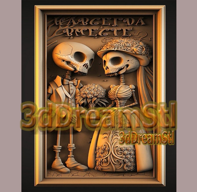 Forever Together Skeletons STL Model, CNC Router Engraver File - Etsy