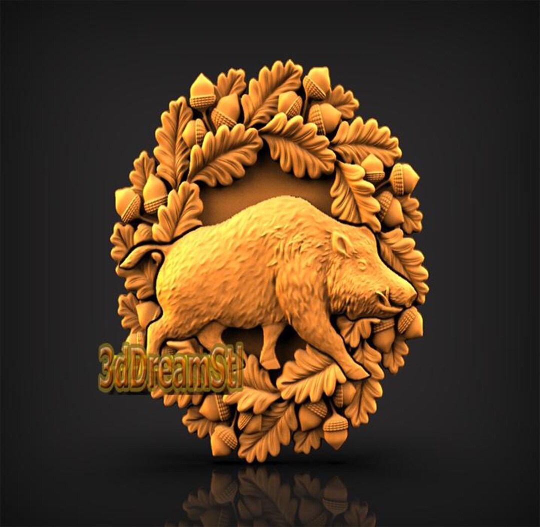 Wild Boar STL Model, CNC Router Engraver, Artcam, Aspire, Cnc Files ...