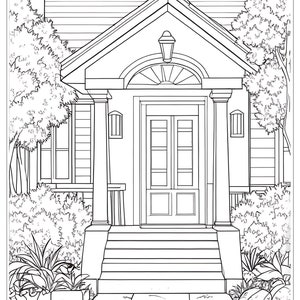 Home Sweet Home Coloring Book for Adults, Relaxing Coloring Pages ...