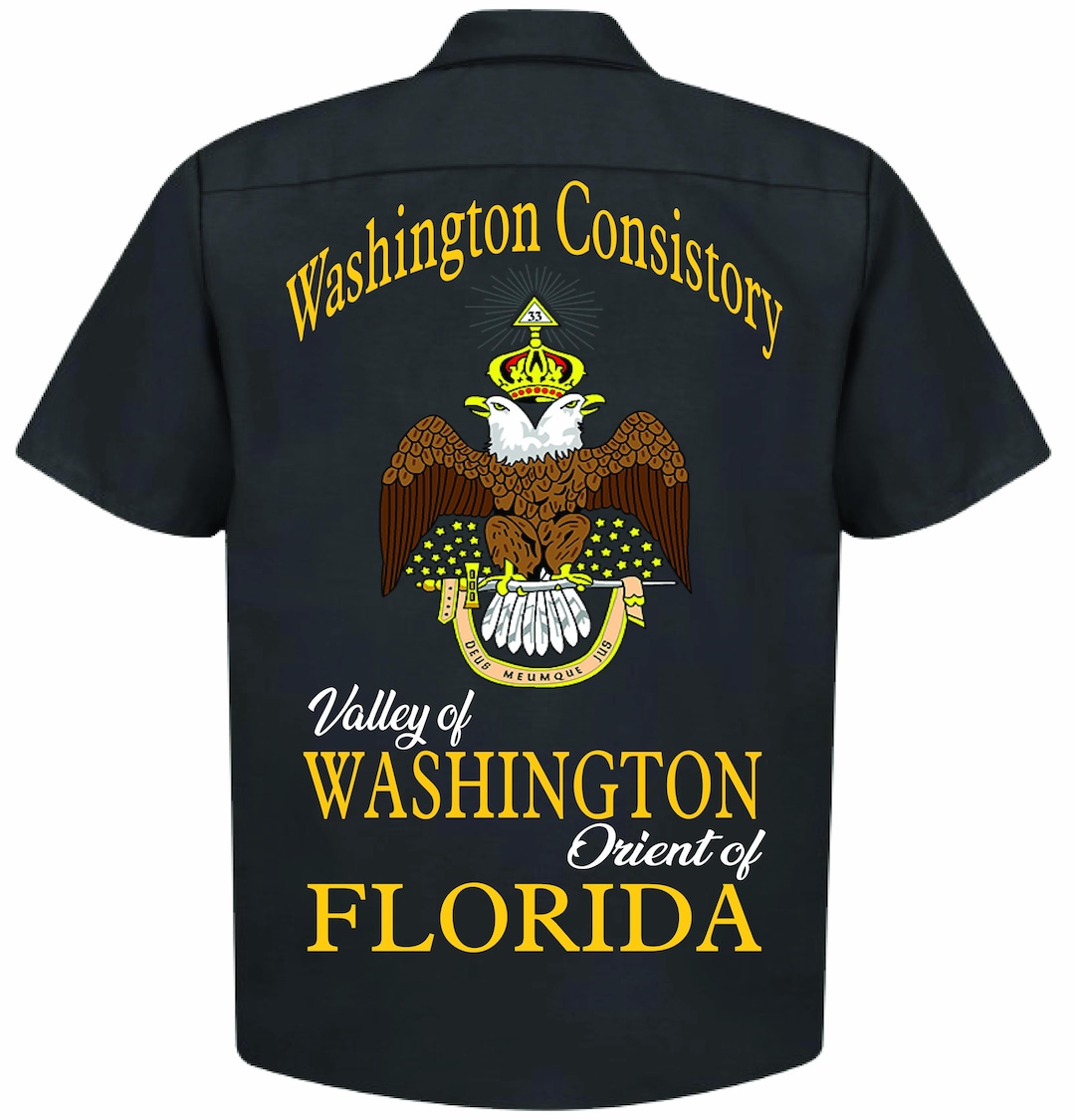 33rd Degree Mason Shirt *custom | Masonic Shirt | Consistory | Wings ...