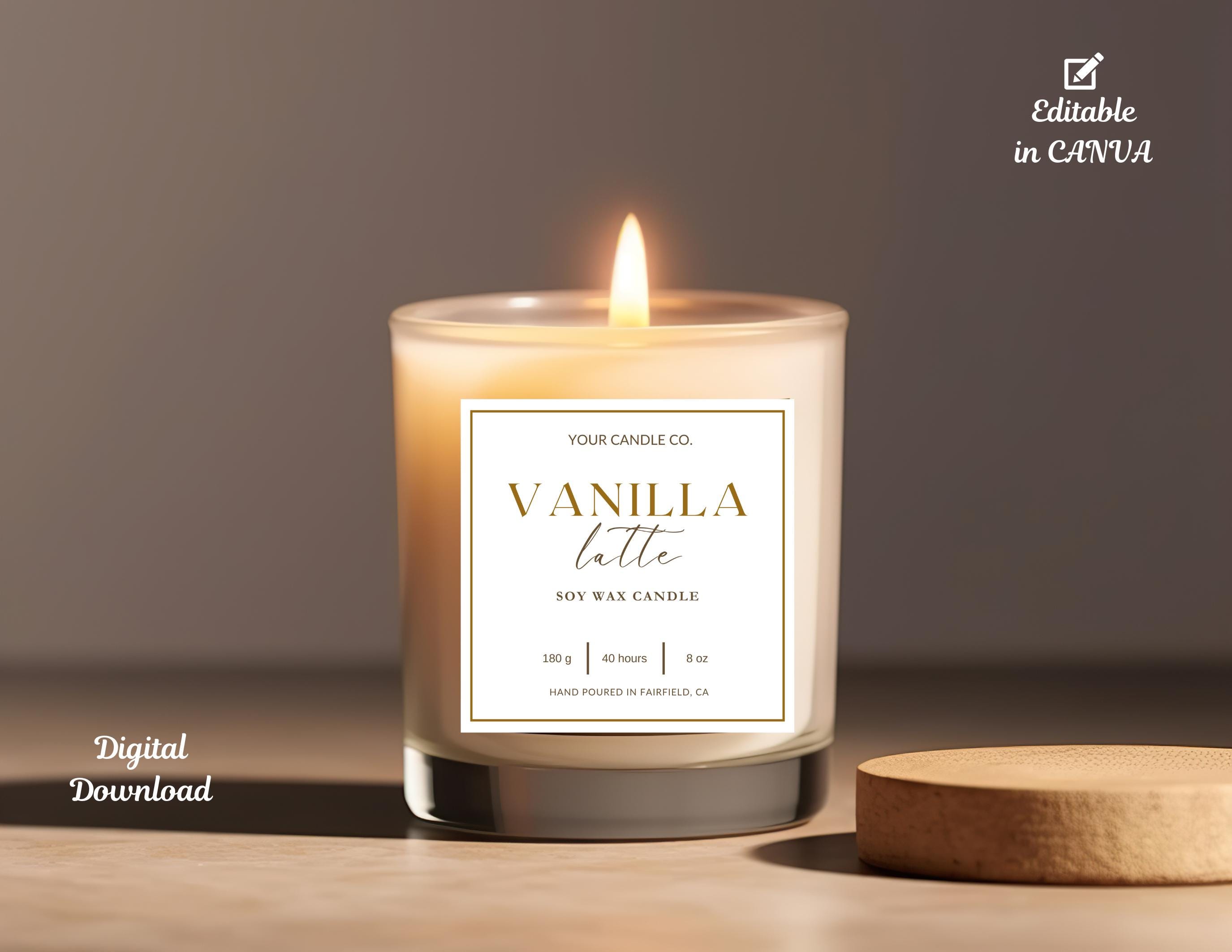 Editable Candle Label Template, Printable Candle Label, DIY Candle ...