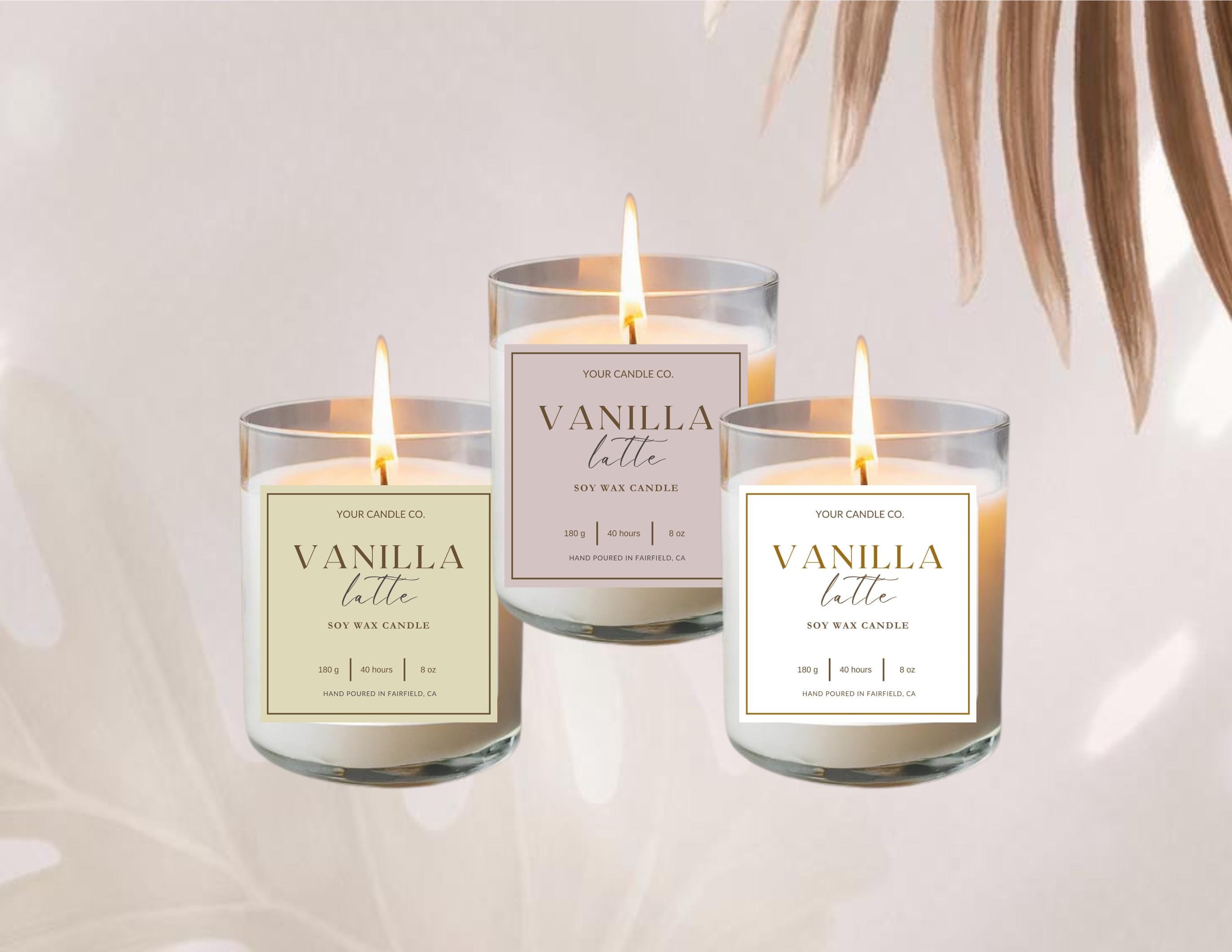 Editable Candle Label Template, Printable Candle Label, DIY Candle ...