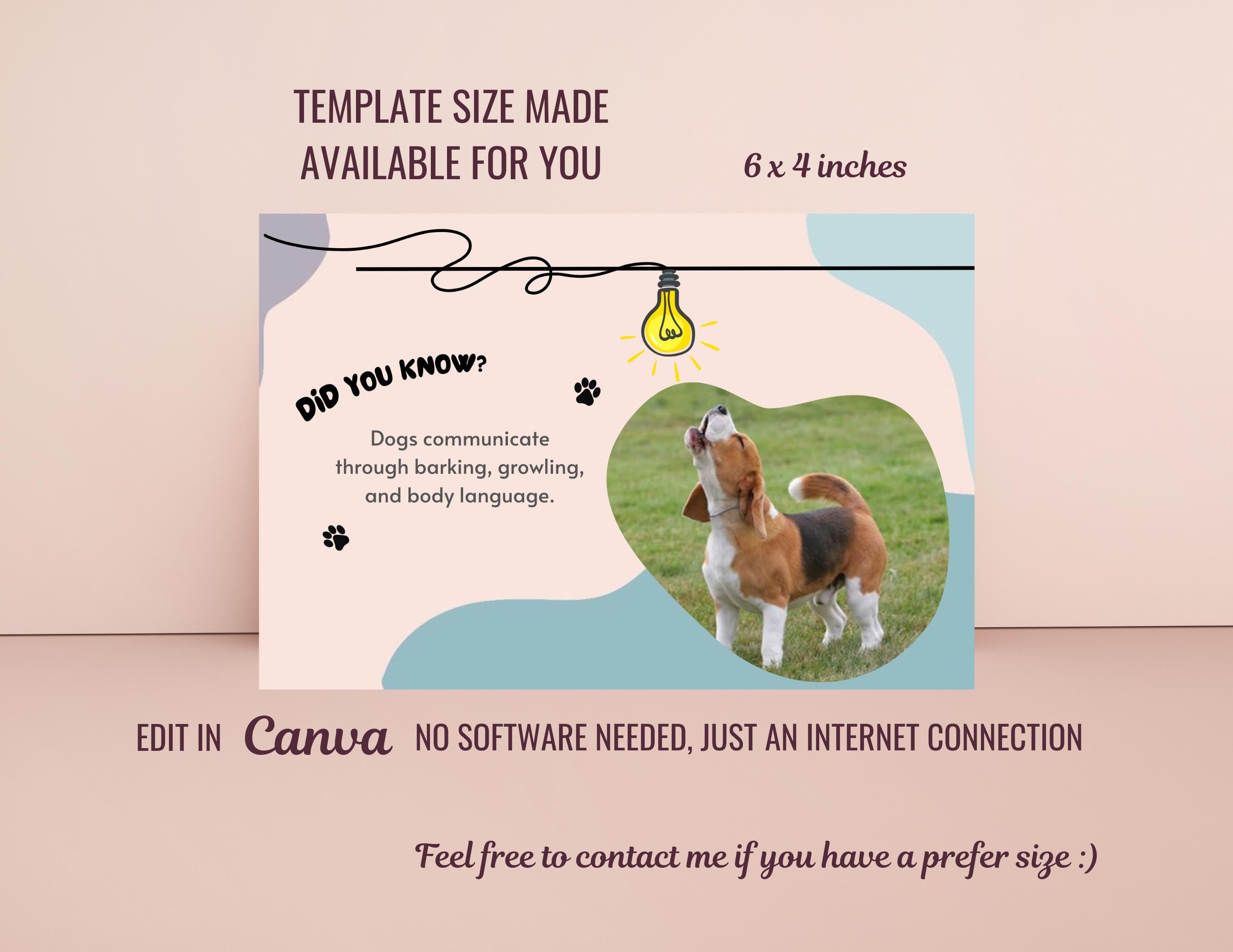 Editable Fun Facts About Dogs, Fun Facts Template in Canva ...