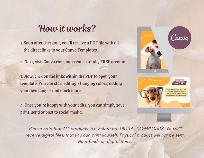 Editable Fun Facts About Dogs, Fun Facts Template in Canva ...